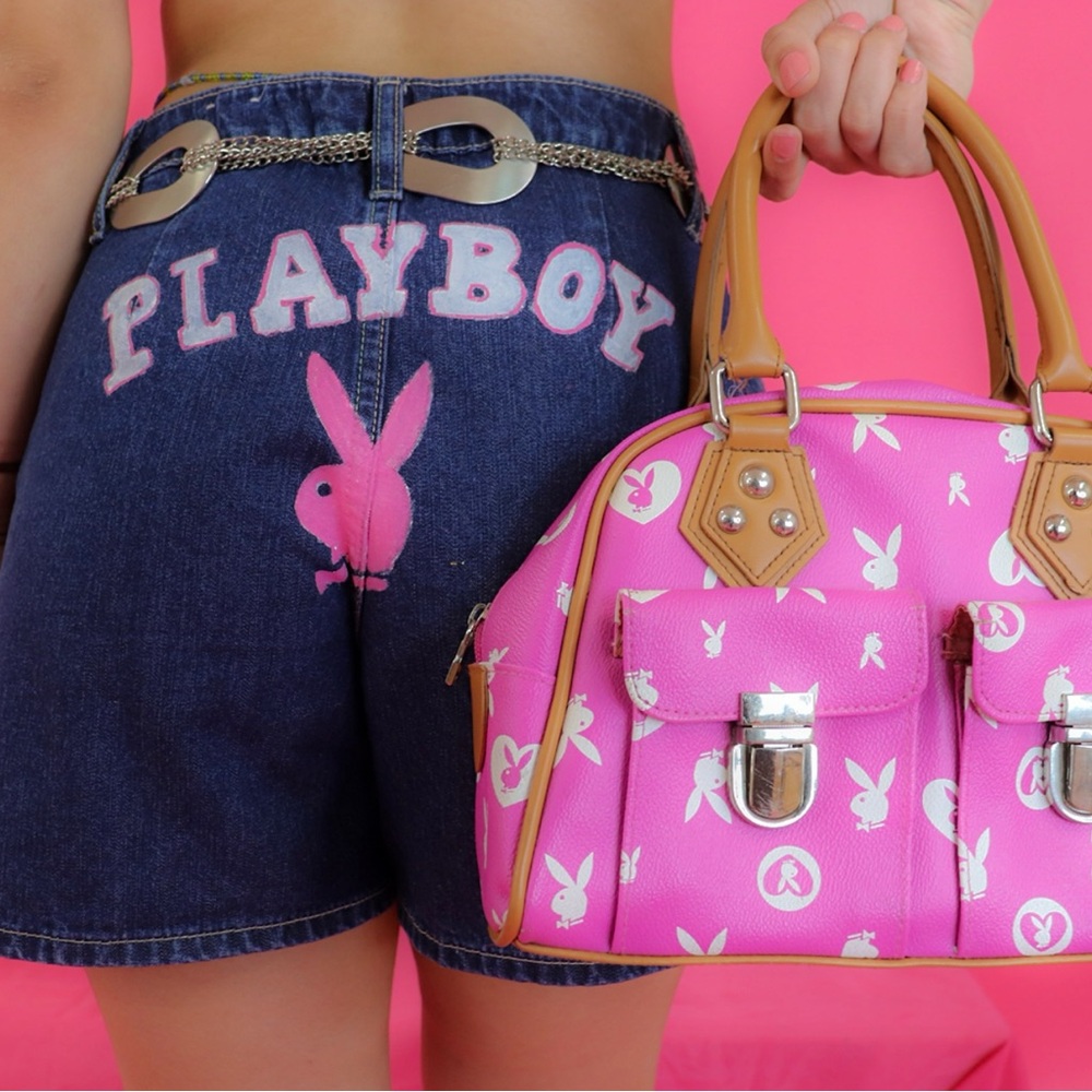 2000’s Y2k Women’s Inspired Playboy Hand-Painted Deni… - Gem